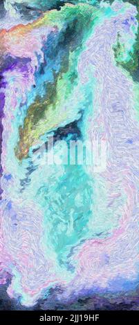 Digital render painterly styled patterns and smooth flowing lines and ...