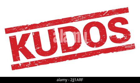 KUDOS text written on red lines stamp sign Stock Photo - Alamy