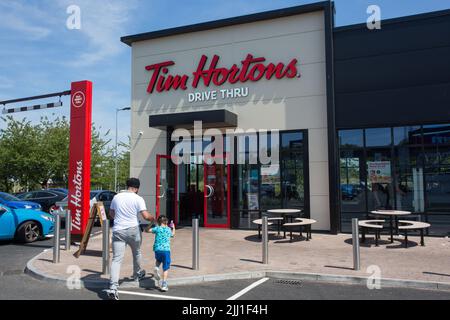 Tim Hortons restaurant and drive thru, Oldbury Stock Photo - Alamy