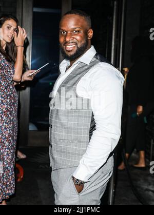 Axel Blake seen attending the ITV Summer Party 2022 at The Mandrake in ...