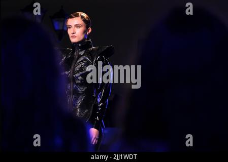 Valletta, Malta. 21st July, 2022. Models present creations during Malta ...