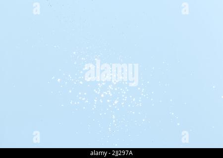 Sparkling silver glitter on blue background banner texture. Abstract ...