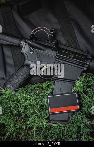 Modern carabiner and case for transportation and storage. Weapons for ...