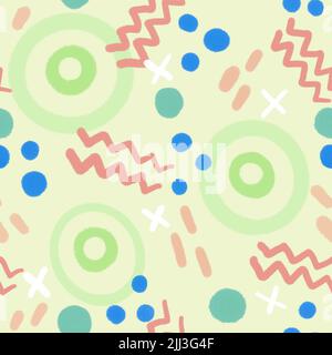 Abstract circle seamless cartoon objects pattern for clothes print and ...