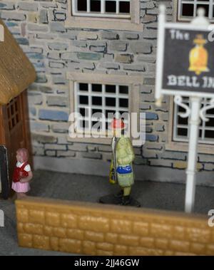Close Up Photos Of A Model Train Set In A Loft Stock Photo - Alamy