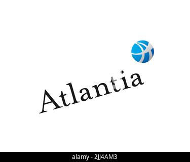 Atlantia company, rotated logo, white background B Stock Photo - Alamy