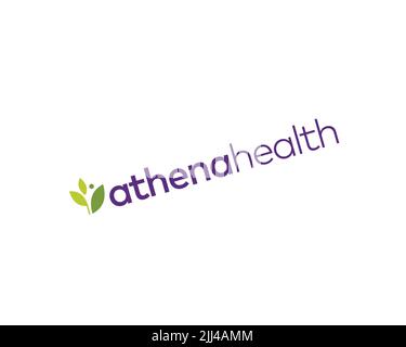 Athenahealth, rotated logo, white background B Stock Photo - Alamy