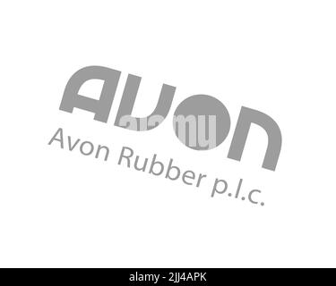 Avon Rubber, Rotated Logo, White Background Stock Photo - Alamy