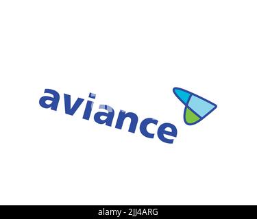 Aviance UK, rotated logo, white background Stock Photo - Alamy