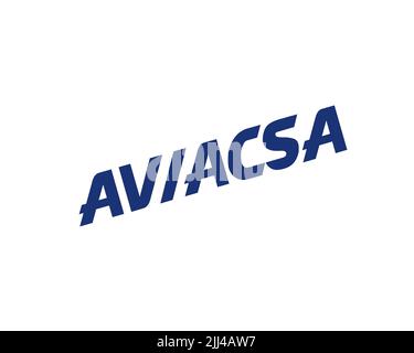 Aviacsa, rotated logo, white background B Stock Photo - Alamy