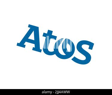 Atos, Logo, White background Stock Photo - Alamy