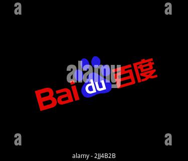 Baidu, rotated logo, black background B Stock Photo - Alamy