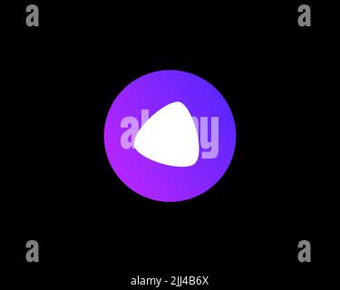 Alice virtual assistant, rotated logo, white background B Stock Photo ...