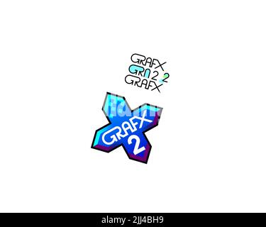GrafX2, rotated logo, white background Stock Photo - Alamy