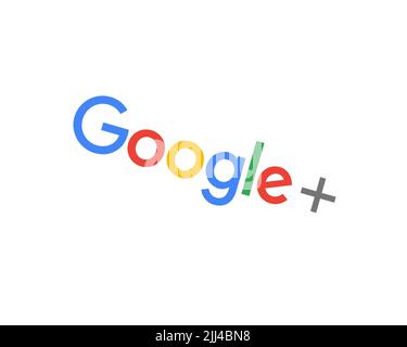Google+, rotated logo, white background Stock Photo - Alamy