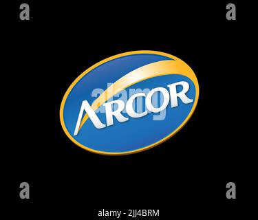 Grupo Arcor, rotated logo, black background B Stock Photo - Alamy