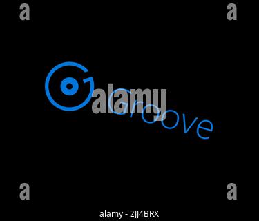 Groove Music, Logo, Black background Stock Photo - Alamy