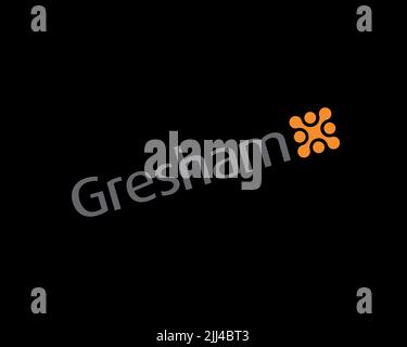 Gresham Technologies plc, Logo, Black background Stock Photo - Alamy