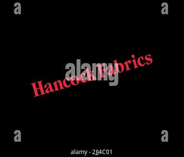 Hancock Fabrics, Twisted Logo, Black Background B Stock Photo - Alamy