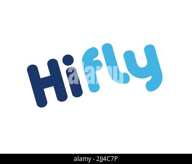 Hi Fly airline, rotated logo, white background B Stock Photo - Alamy