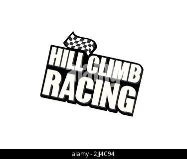 Hill Climb Racing video game, rotated logo, black background B Stock ...