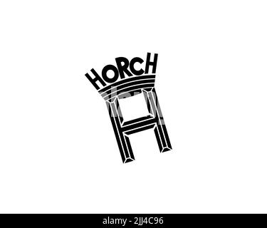 Horch, rotated logo, white background B Stock Photo - Alamy