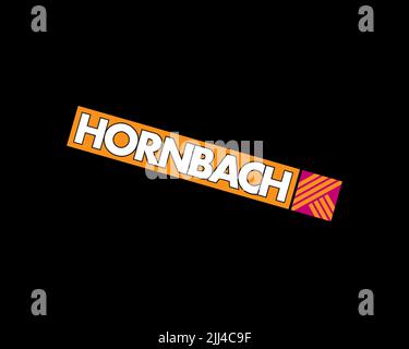 Hornbach retail, er Hornbach retail, er, rotated logo, black background ...