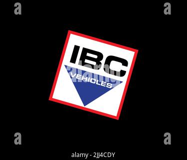 IBC Vehicles, rotated logo, black background Stock Photo - Alamy