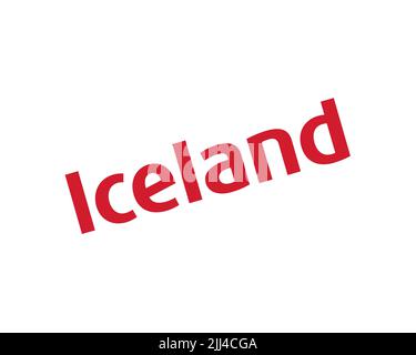 Iceland supermarket, Logo, White background Stock Photo - Alamy