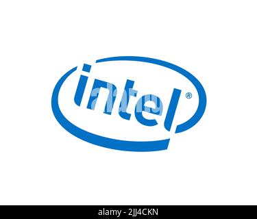 Intel Ireland, rotated logo, white background Stock Photo - Alamy
