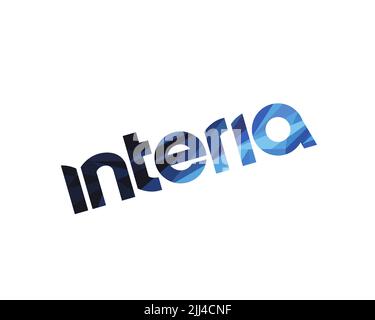 Interia, rotated logo, white background B Stock Photo - Alamy