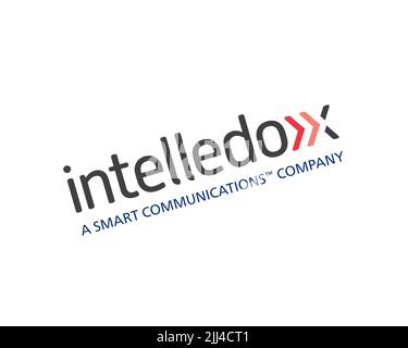 Intelledox, rotated logo, white background B Stock Photo - Alamy