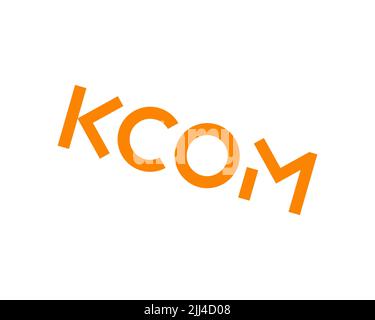 KCOM Group, rotated logo, white background Stock Photo - Alamy