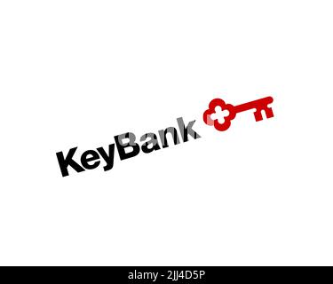KeyBank, rotated logo, white background B Stock Photo - Alamy