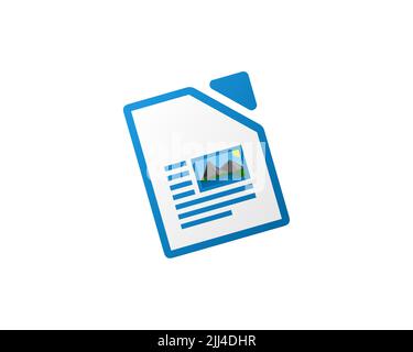 LibreOffice, rotated logo, white background B Stock Photo - Alamy