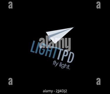 Lighttpd, rotated logo, black background Stock Photo - Alamy