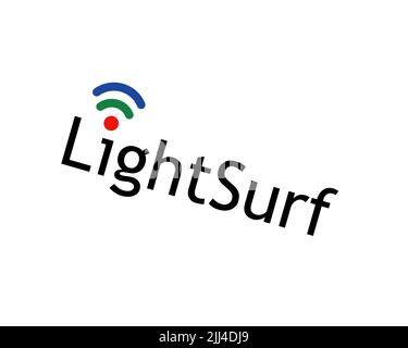 LightSurf, rotated logo, white background Stock Photo - Alamy