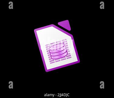 LibreOffice Base, Logo, Black background Stock Photo - Alamy