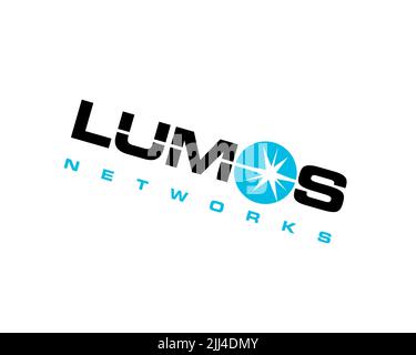 Lumos Networks, rotated logo, white background Stock Photo - Alamy