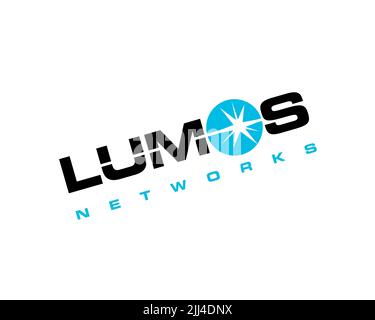 Lumos Networks, rotated logo, white background B Stock Photo - Alamy