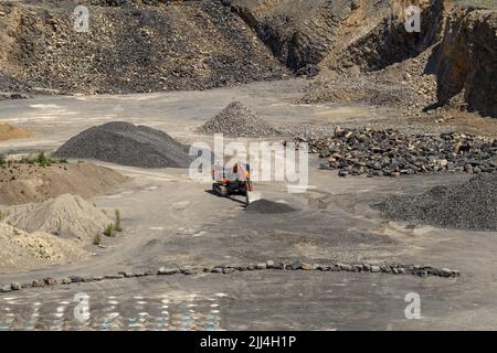 Stone and slate quarry. Forest quarry Brno, Czech Republic Stock Photo ...