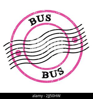 BUS text written on pink-black grungy stamp sign Stock Photo - Alamy