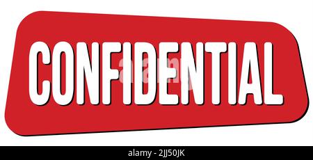 CONFIDENTIAL text written on red round stamp sign Stock Photo - Alamy