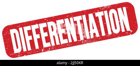 DIFFERENTIATION text written on red round grungy stamp sign Stock Photo ...