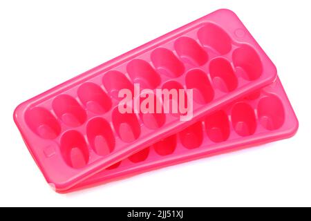Plastic pink mold for ice. Refrigeration of drinks Stock Photo - Alamy