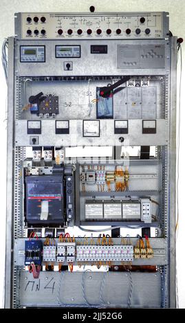 Electric control high voltage relay house in white background ...