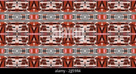 Brown safari animal print patchwork seamless pattern. Natural quilt ...