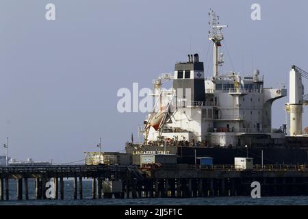Puerto Cabello, Venezuela. 22nd July, 2022. July 22, 2022: A cargo ship ...