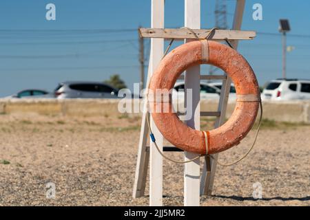 Old preserver beach life Crimea saver protection equipment buoy sos ...