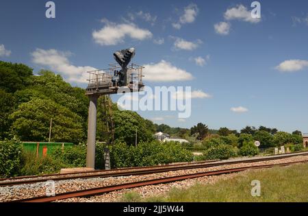 Double aspect railway colour light signal with additional position ...